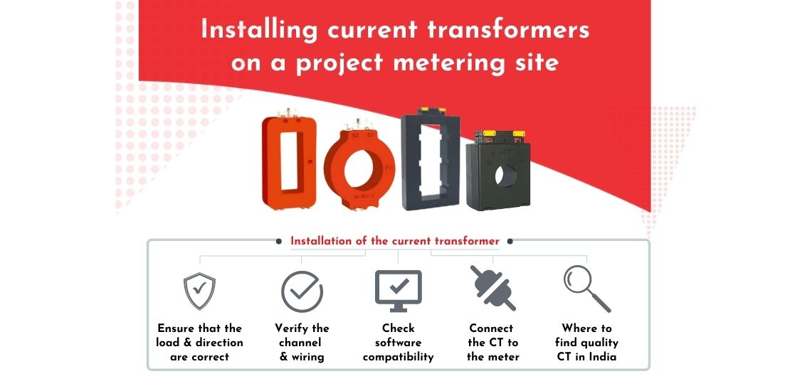 Installing current transformers on a project metering site
